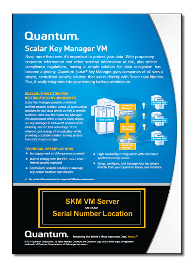 Library SKMserver serial numbers are also listed on the library user interfaces for boththe SKM ...